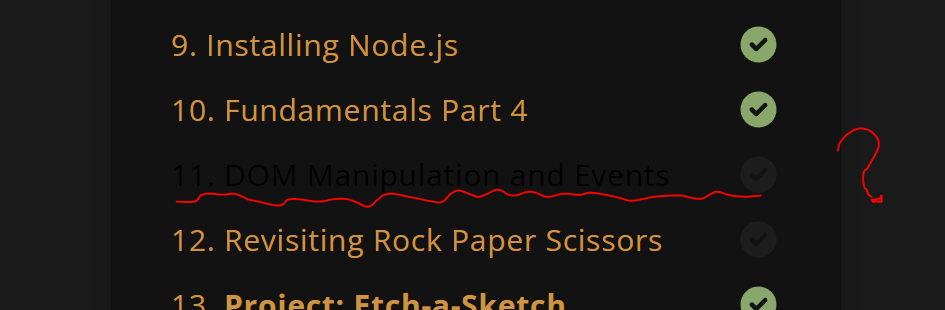 Bug: chapters link gets darker when clicked, while in dark mode!! · Issue #2807 · TheOdinProject ...