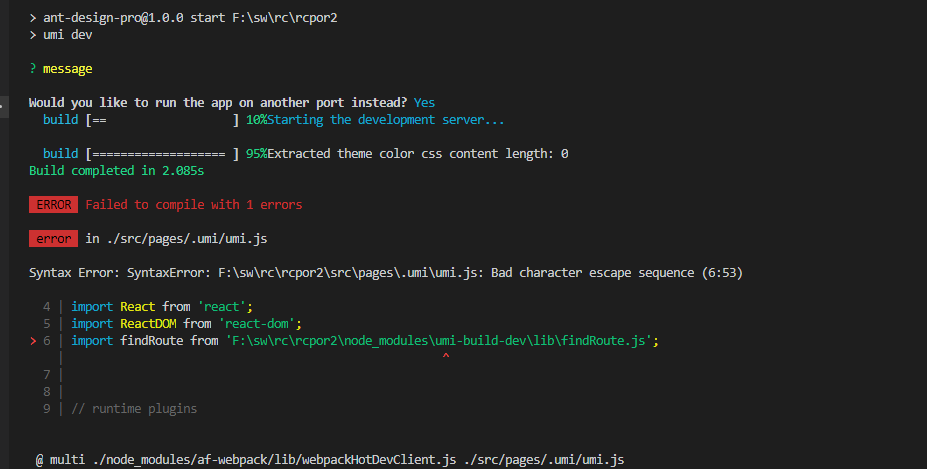 Syntax Error: SyntaxError: Bad character escape sequence · Issue #4561 ...
