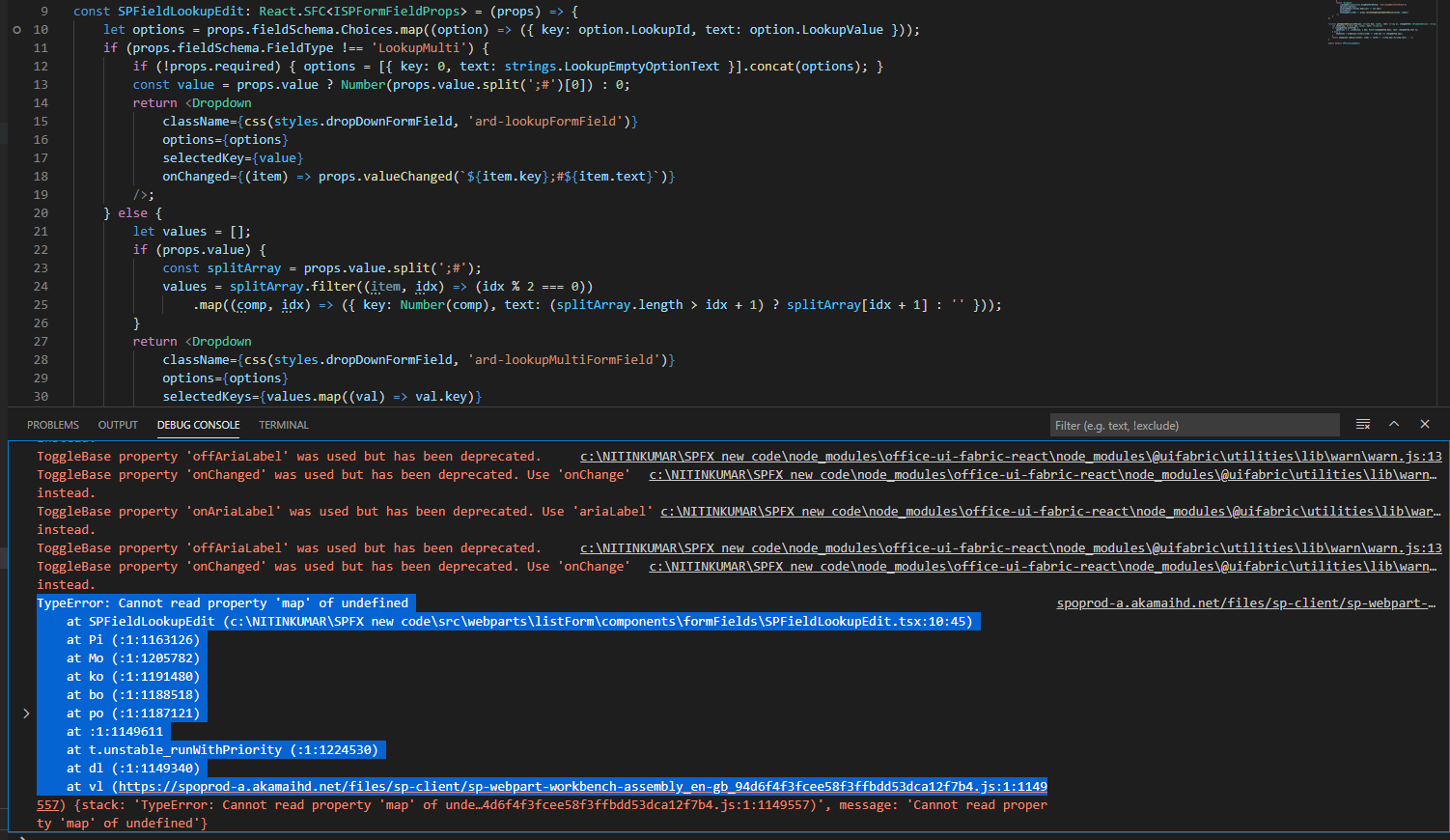 List Form web part TypeError: Cannot read property 'map' of undefined [React List form] · Issue ...