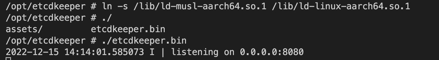 构建的 arm64 镜像无法启动 · Issue #70 · evildecay/etcdkeeper · GitHub