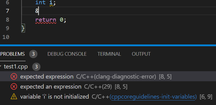 confusing message: "Squiggles are disabled for this translation unit ...