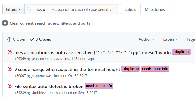 files.associations is not case sensitive ("*.c": "c", "*.C": "cpp" doesn't work) · Issue #59369 ...