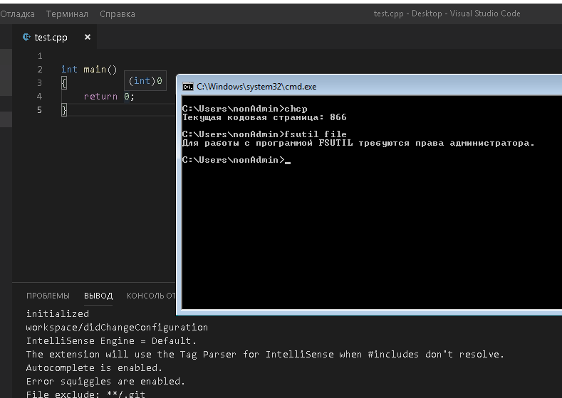 The language server crashed. Can't use fsutil. · Issue #2969 · microsoft/vscode-cpptools · GitHub