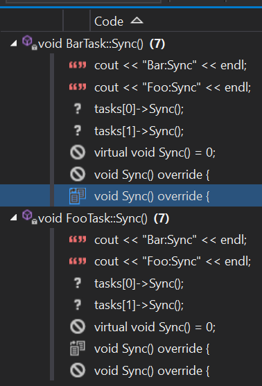 Find All References doesn't find references to function overrides in derived classes · Issue ...