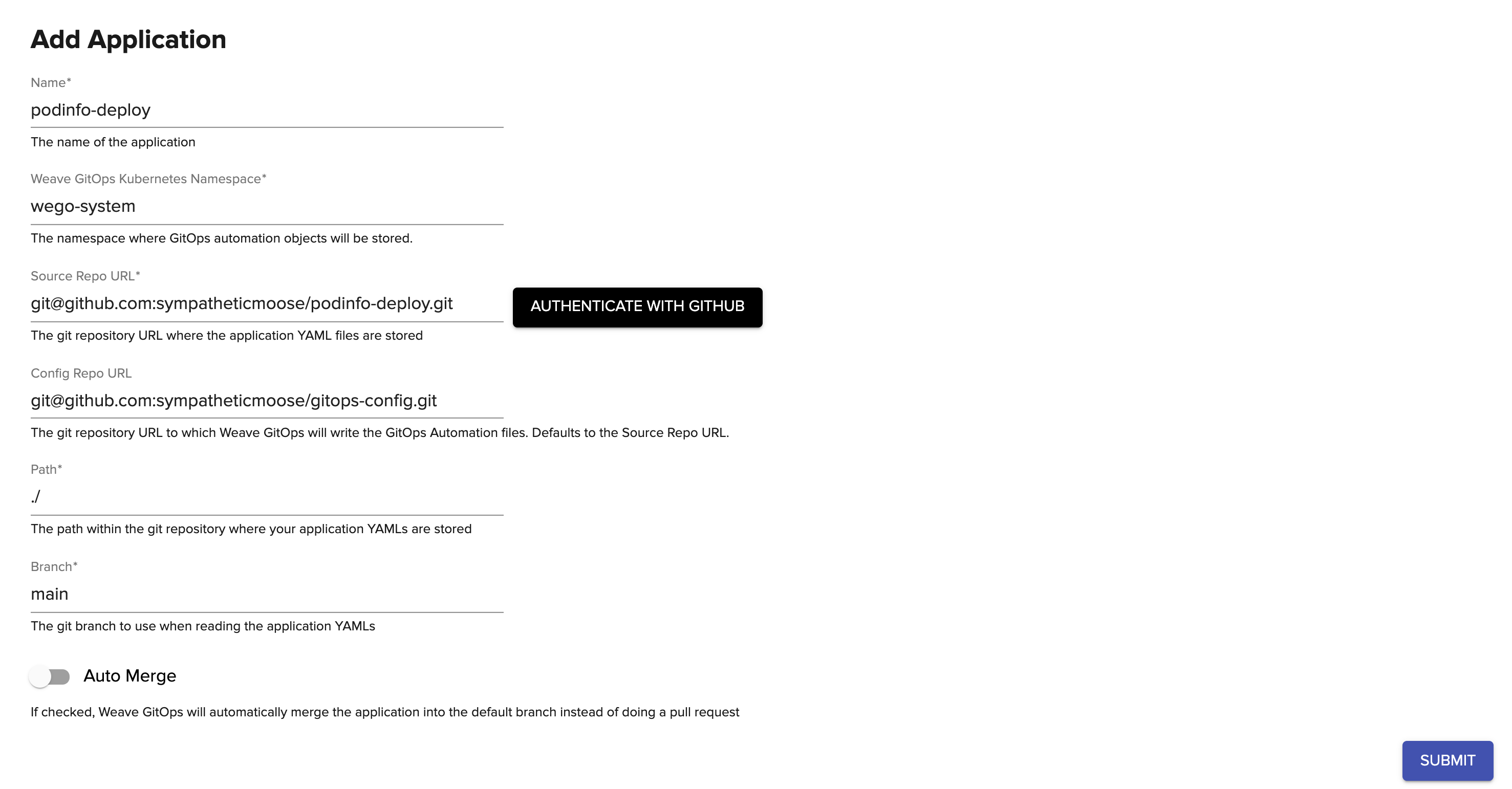 Reposition `authenticate with git provider` button in UI · Issue #1139 · weaveworks/weave-gitops ...