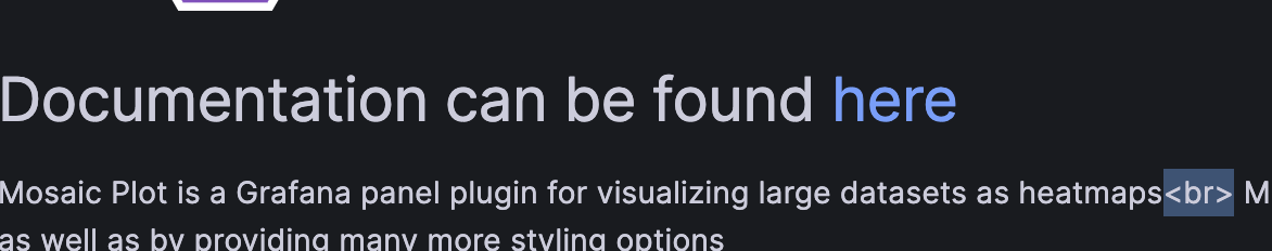bug: plugins catalog displays HTML comments in readme · Issue #71358 · grafana/grafana · GitHub