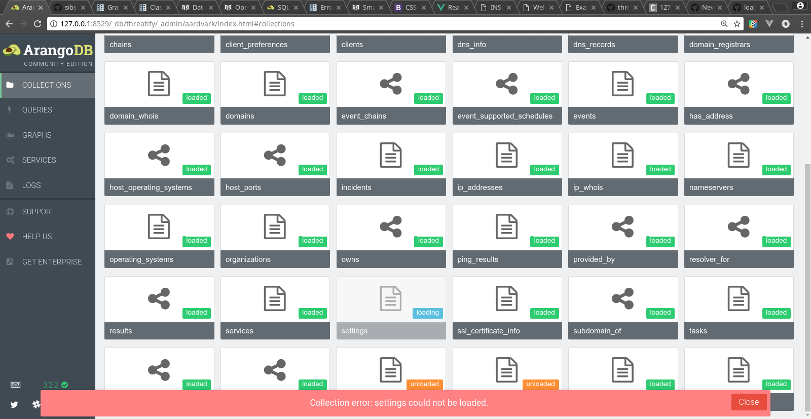 Web interface collection load fails · Issue #3324 · arangodb/arangodb · GitHub