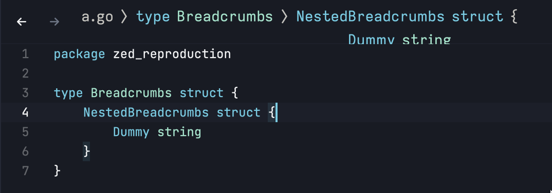 Breadcrumb display bug · Issue #5857 · zed-industries/zed · GitHub