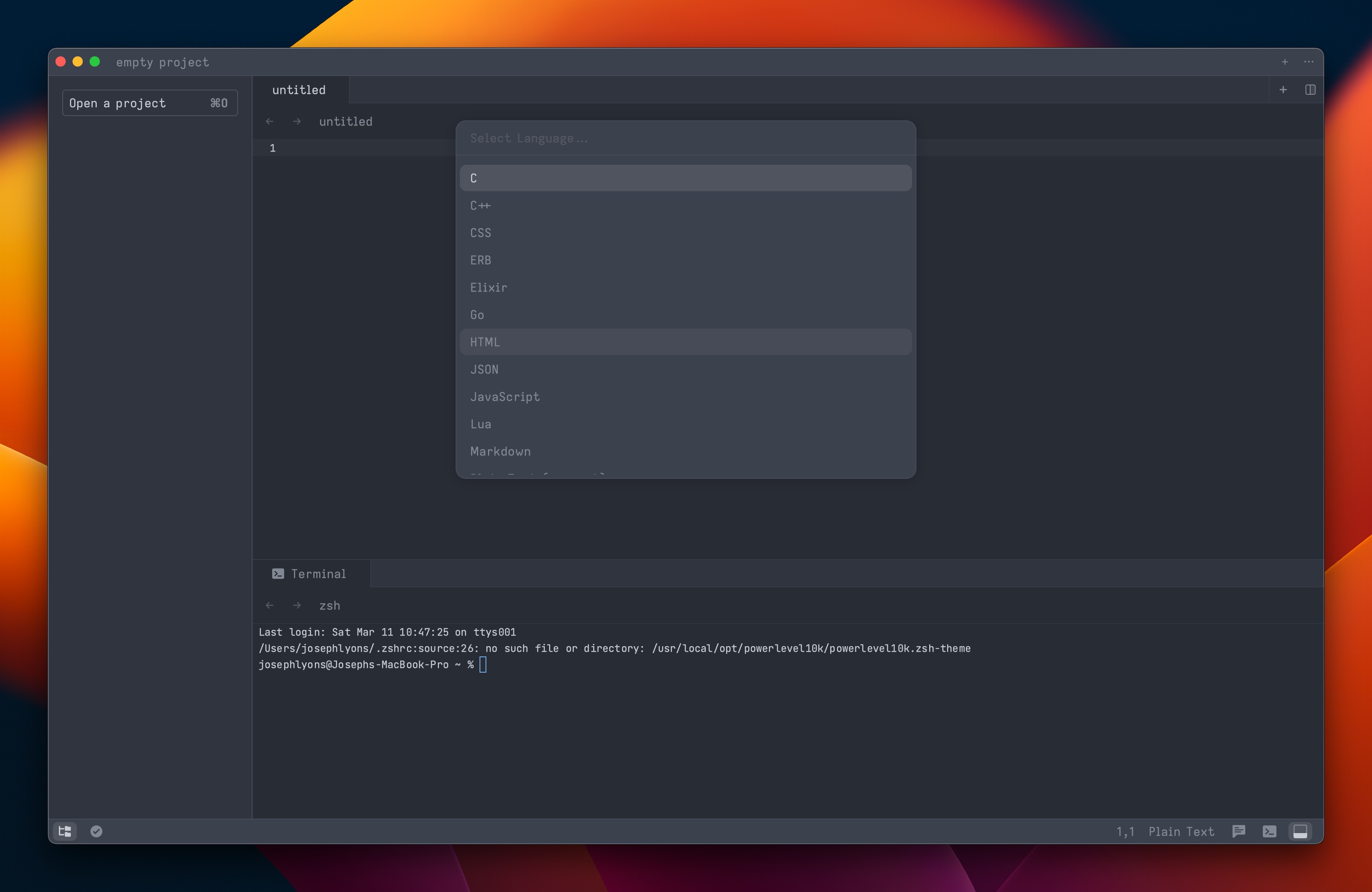 Allow manually setting a buffer language · Issue #5526 · zed-industries/zed · GitHub