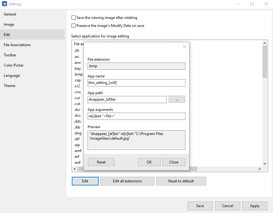 Square Brackets Break Image Edit Settings · Issue #543 · d2phap/ImageGlass · GitHub