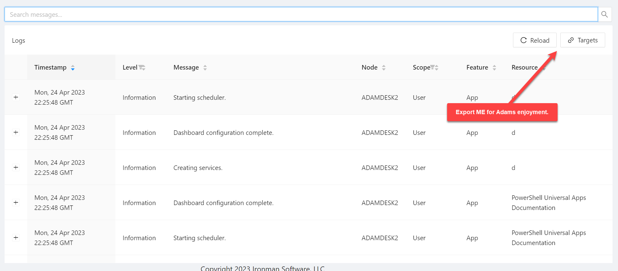 Database Log Target and Log Viewer - Export Feature · Issue #2365 · ironmansoftware/powershell ...