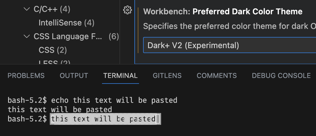 Pasted terminal text looks bugged in V2 themes · Issue #175441 ...