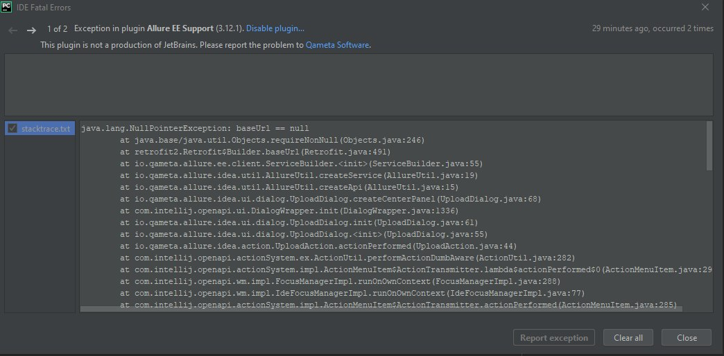 Exception in plugin Allure EE Support (3.12.1) · Issue #509 · allure-framework/allure-python ...