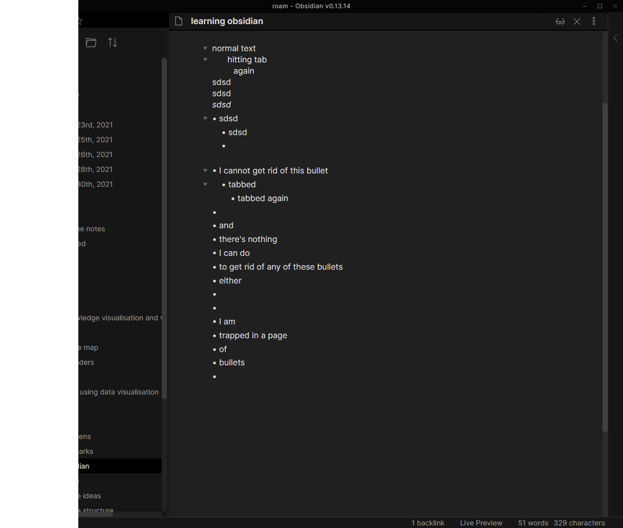[BUG] Unable to delete bullet marker in first item of list · Issue #77 · vslinko/obsidian ...