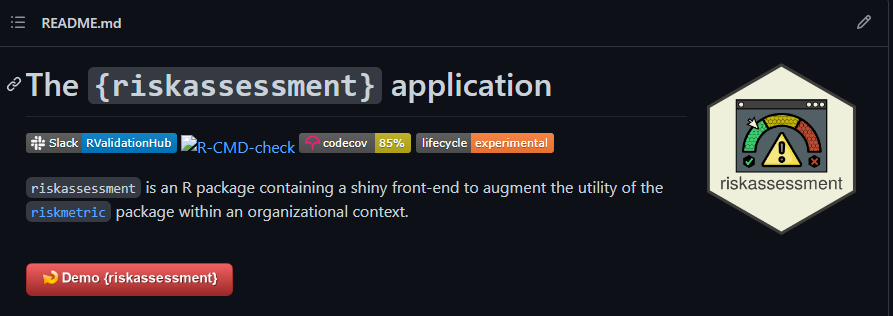 R CMD check Badge is Broken in README · Issue #451 · pharmaR/riskassessment · GitHub