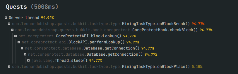 Severe lag spikes · Issue #432 · LMBishop/Quests · GitHub