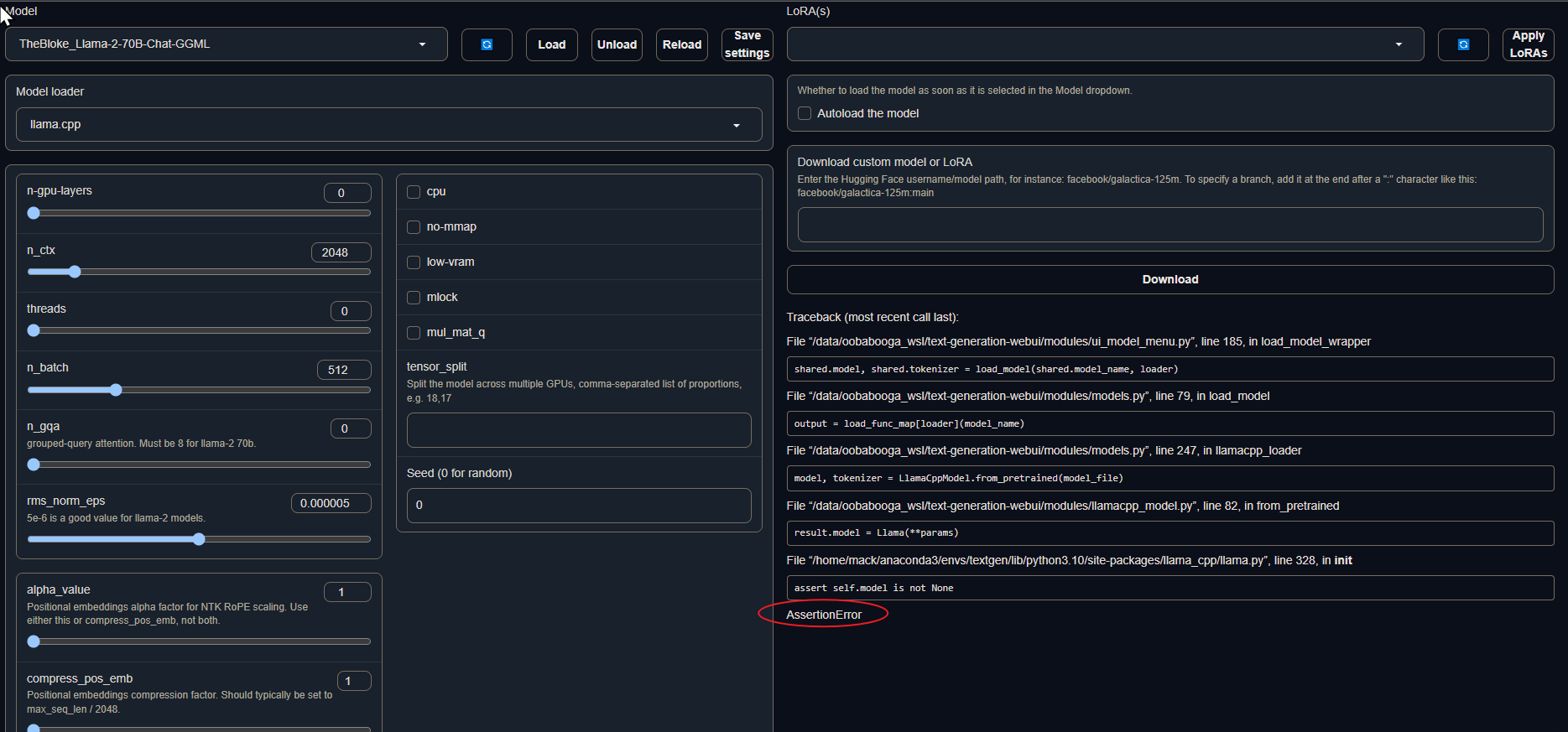 Assertionerror · Issue 3647 · Oobaboogatext Generation Webui · Github