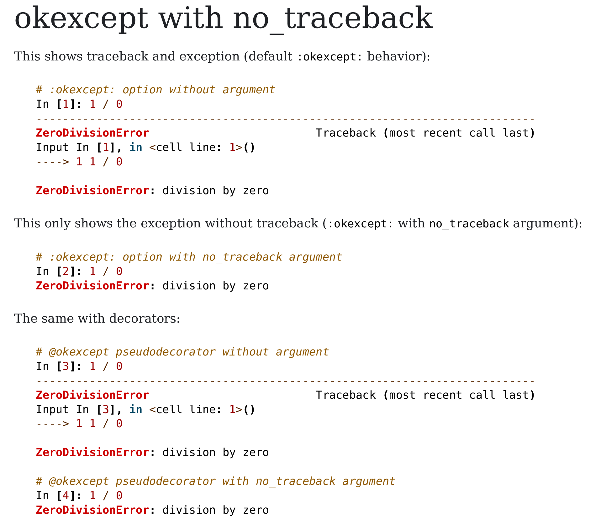 GitHub - StefRe/no_traceback