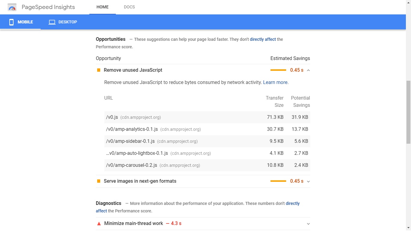 Remove unused JavaScript (must be a bug) · Issue #11007 · GoogleChrome/lighthouse · GitHub