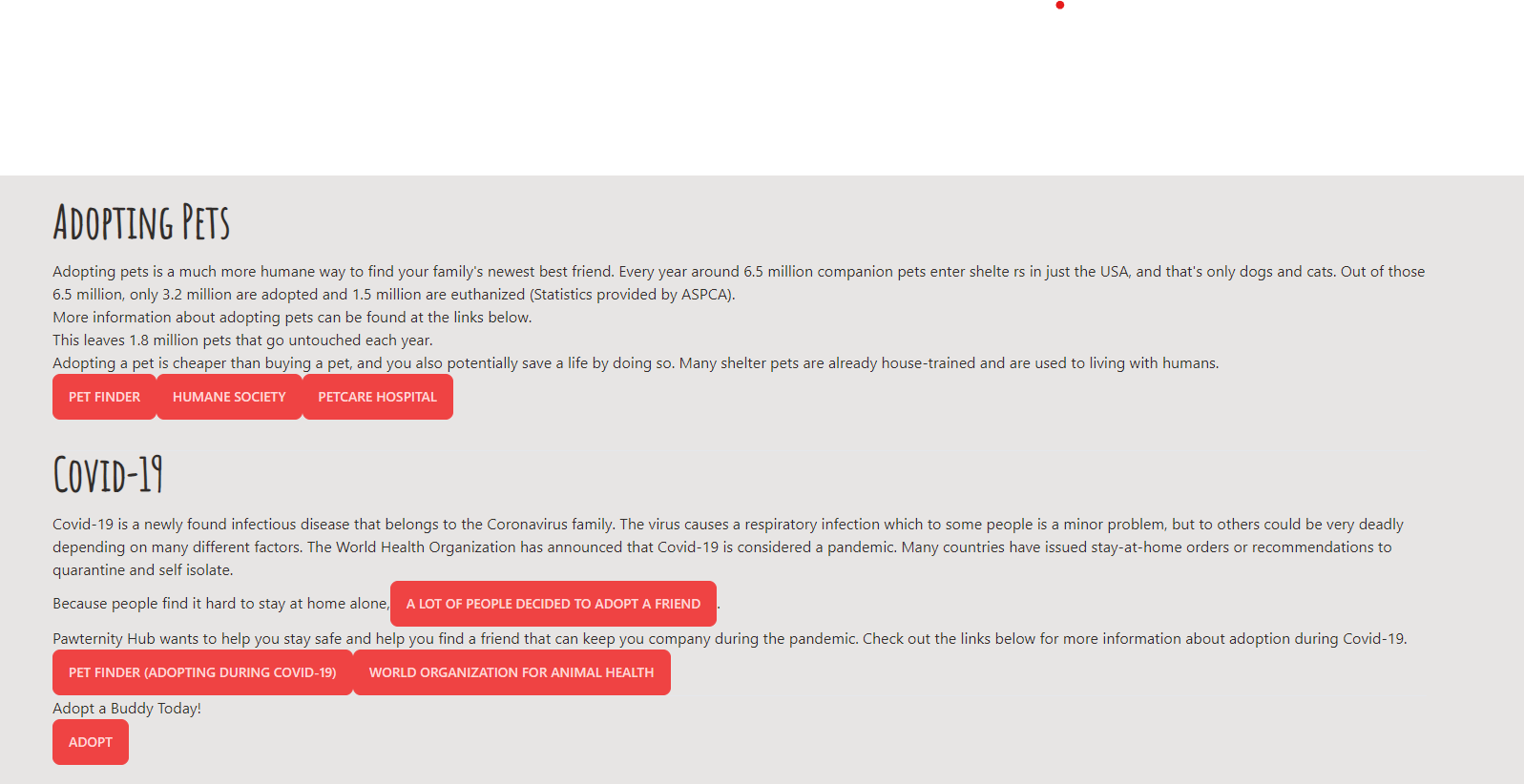Space out the buttons in resources page · Issue #433 · redxzeta/Awesome-Adoption · GitHub