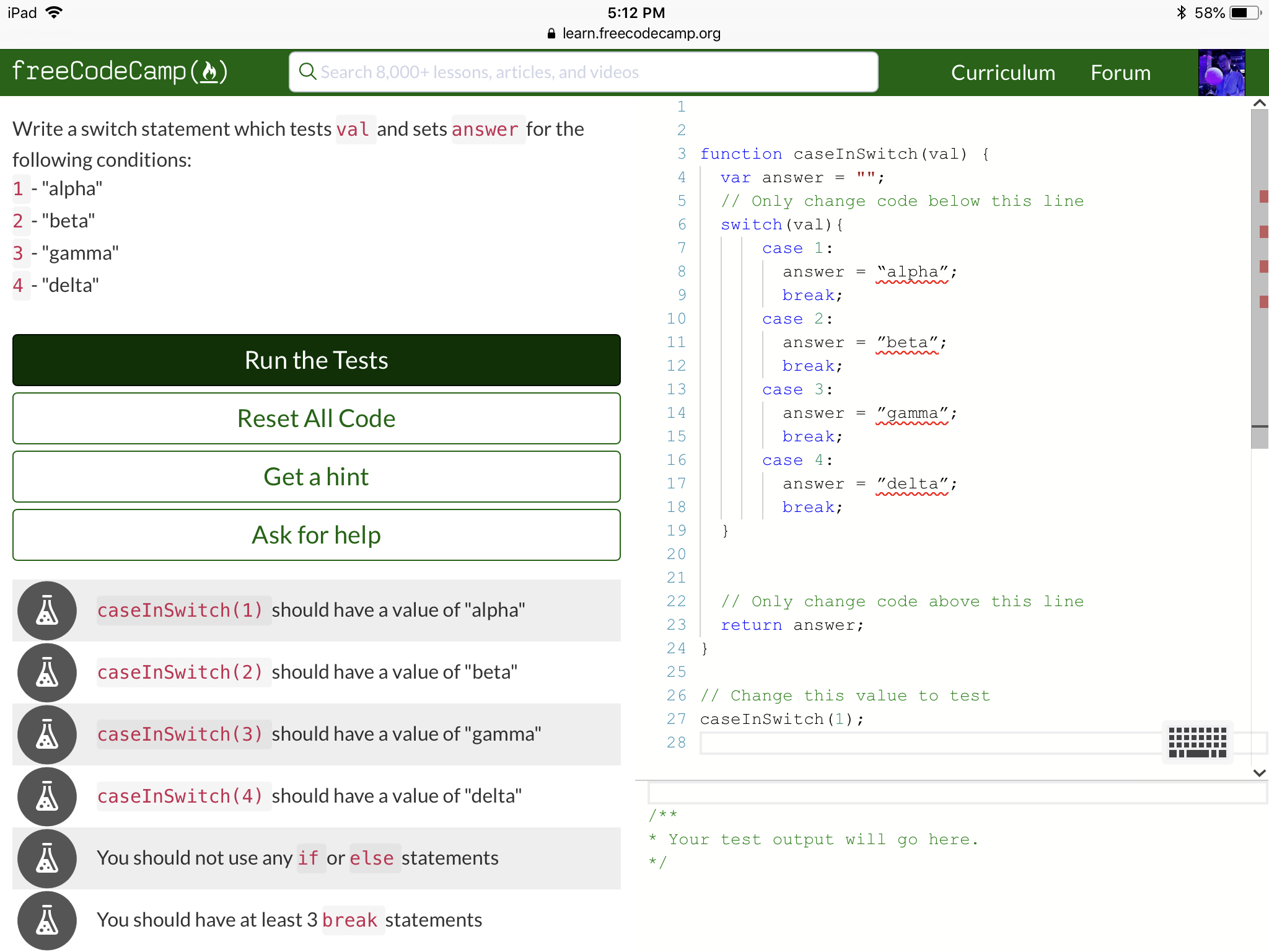 Arrow keys doesn’t work, “”(quotation mark) doesn’t work in iPad ...