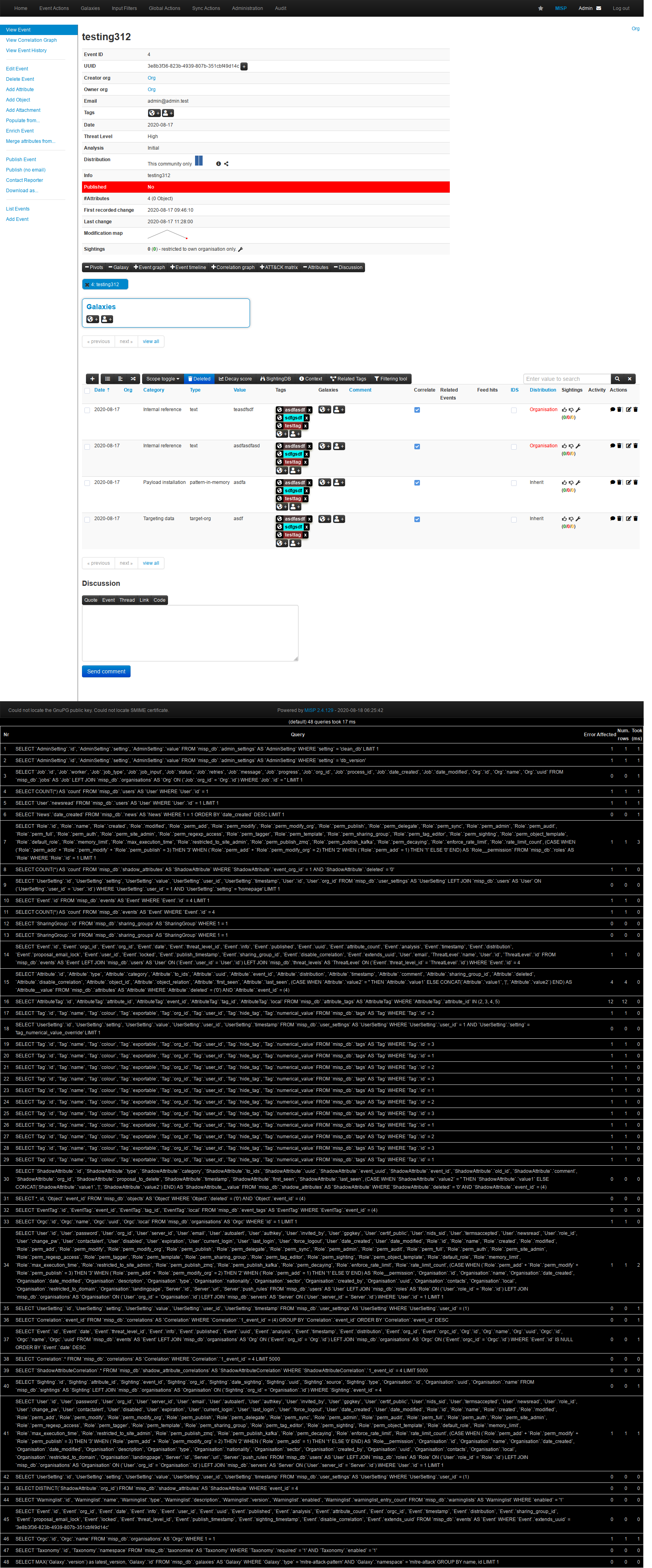 generating json export is very slow with lots of tags · Issue #6201 · MISP/MISP · GitHub