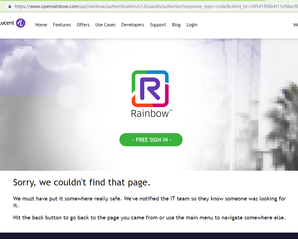 Can't use Oauth function · Issue #5 · Rainbow-CPaaS/Rainbow-CLI-SDK · GitHub