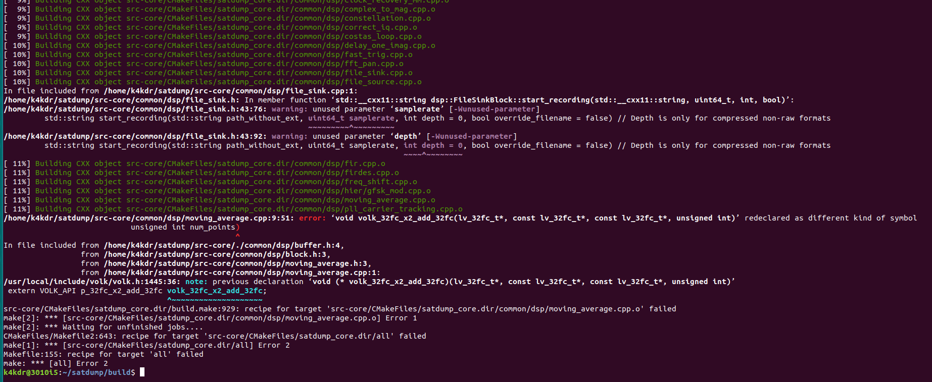 v1.0 make error on Ubuntu 18.04 · Issue #126 · SatDump/SatDump · GitHub