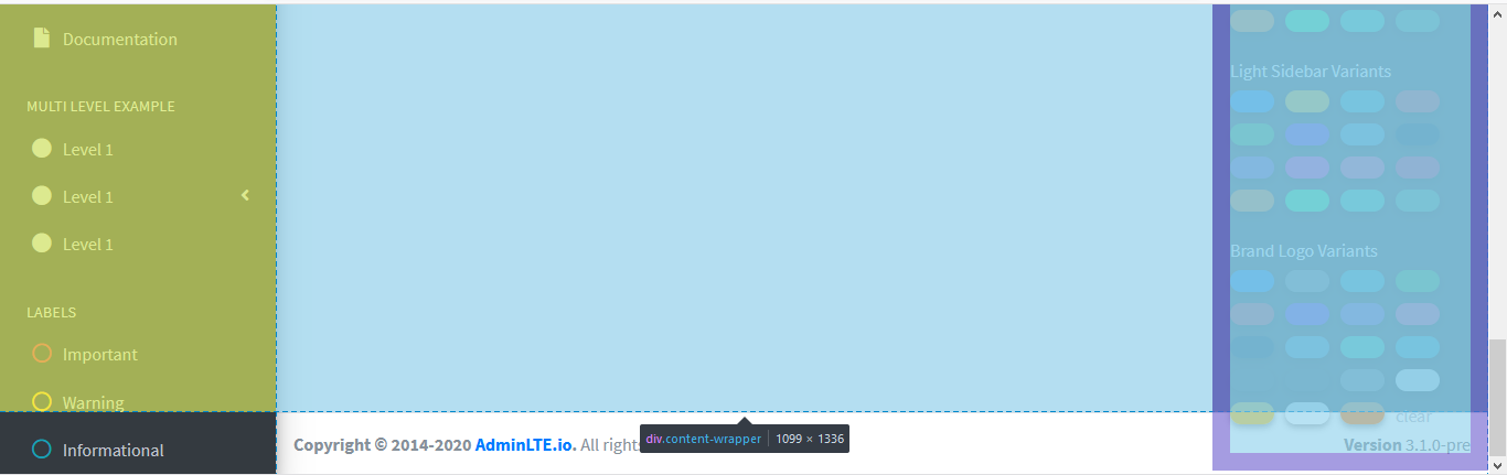 Bug Min Height For `content Wrapper` Not Adequately Calculated · Issue 3123 · Colorlibhq