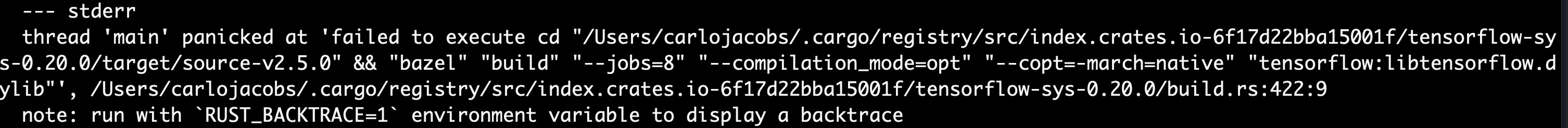 Issue when building on M1 Mac · Issue #408 · tensorflow/rust · GitHub