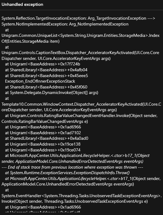 Uploading file in group chat cause an exception · Issue #1228 · UnigramDev/Unigram · GitHub