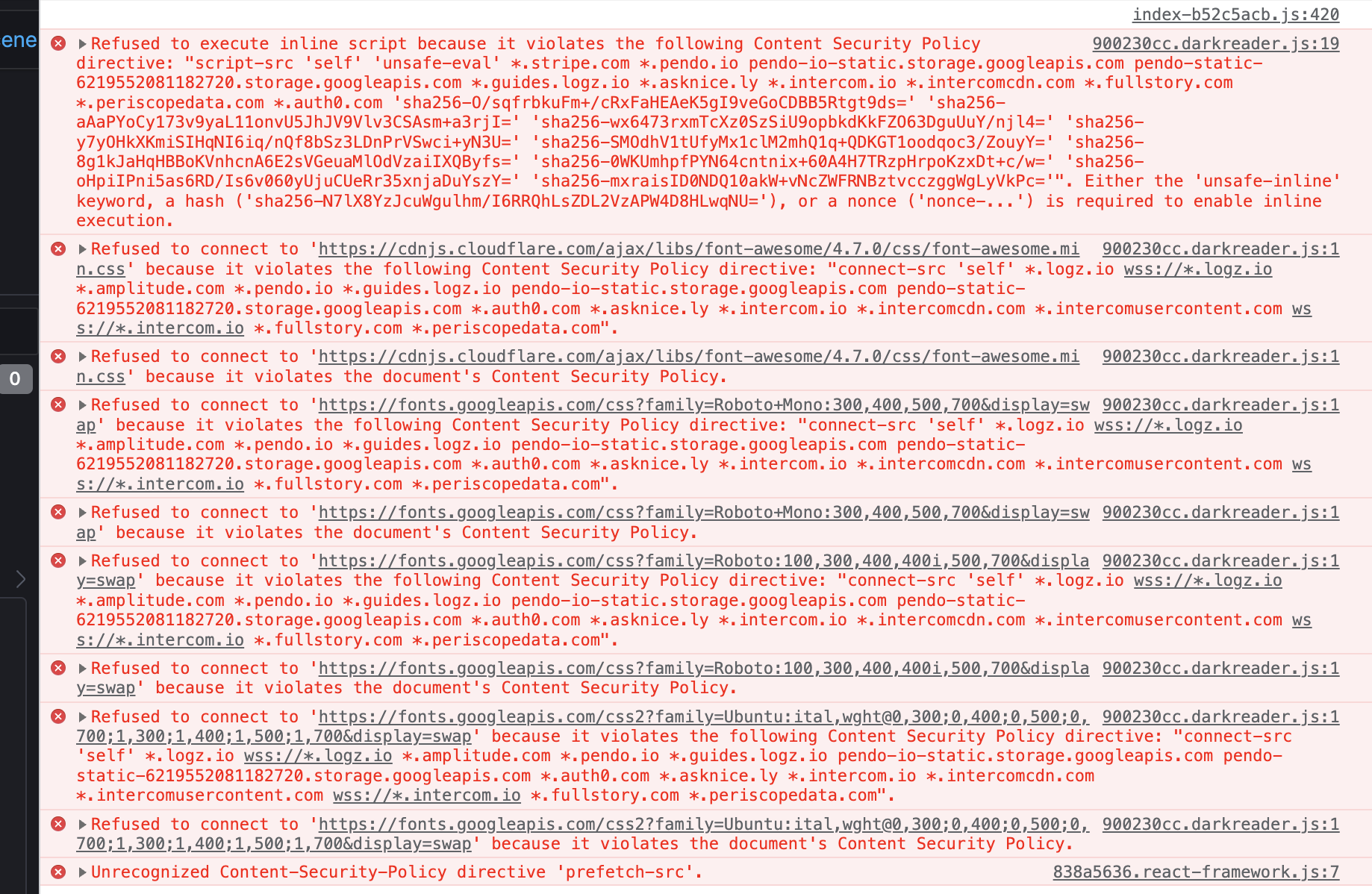 Bug Csp Refused To Execute Inline Script · Issue 11558 · Darkreaderdarkreader · Github