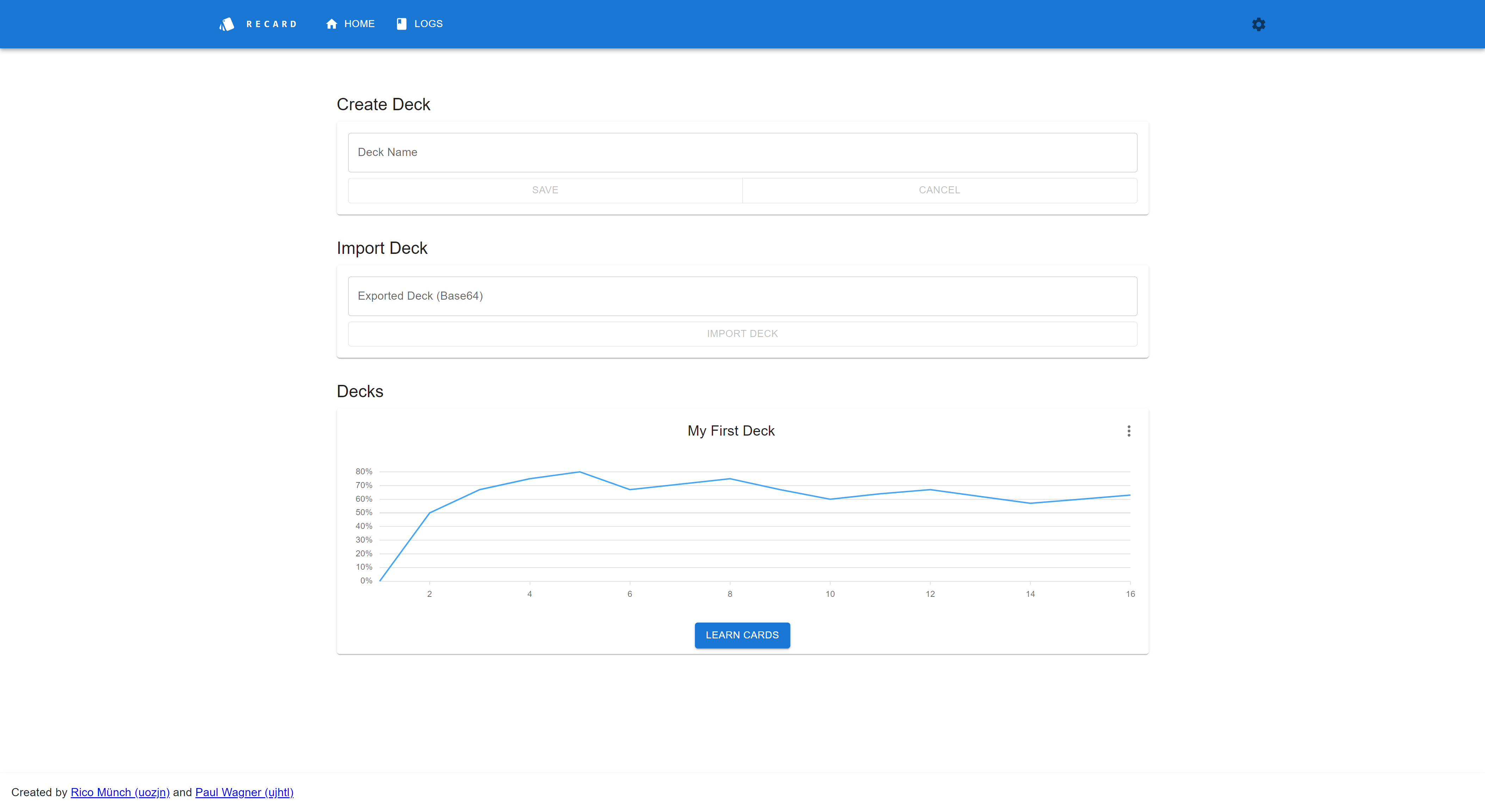 GitHub - wagpa/react-recard: Recard is a web-app for creating and learning decks of cards. Cards ...
