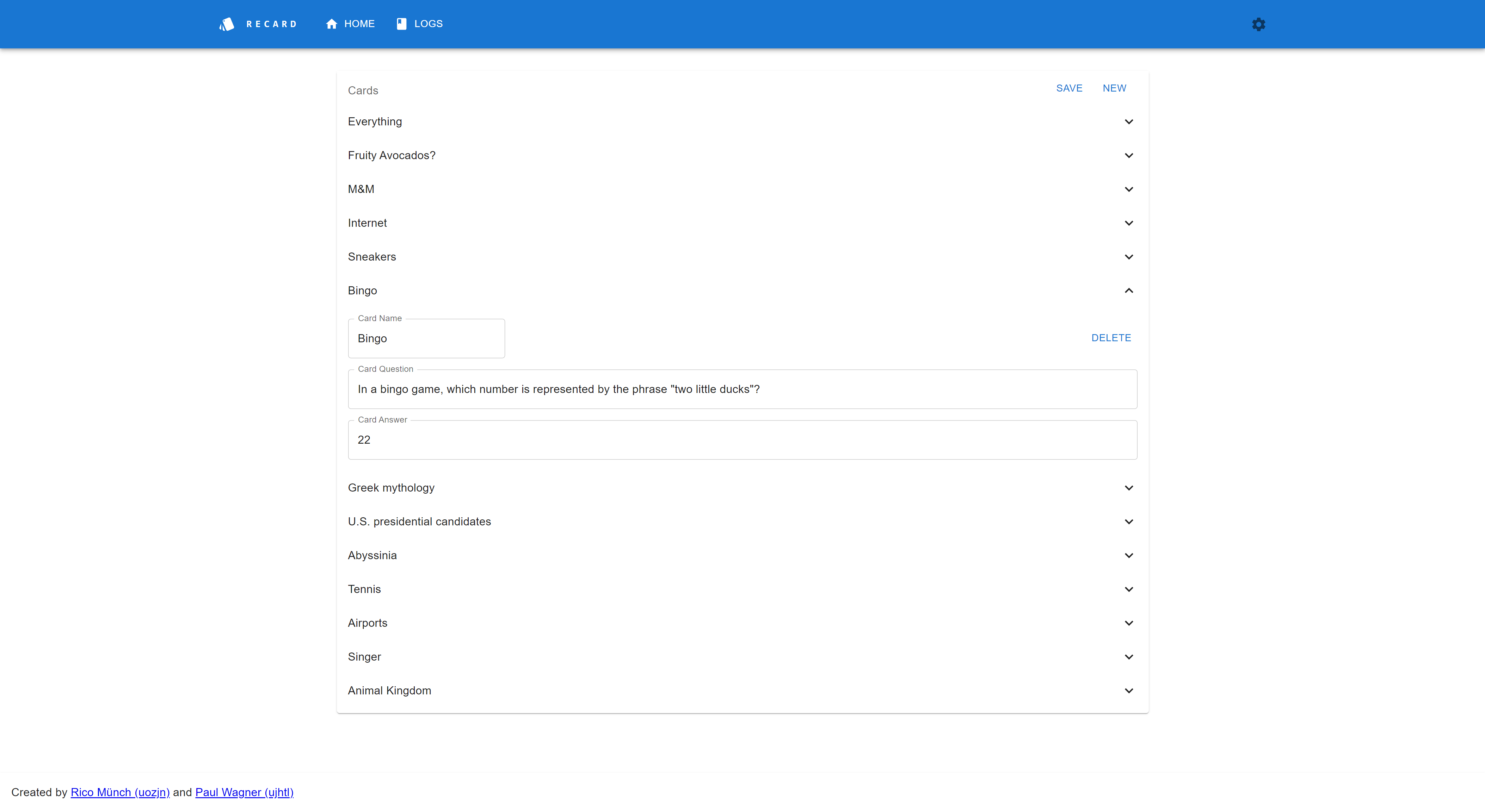 GitHub - wagpa/react-recard: Recard is a web-app for creating and learning decks of cards. Cards ...