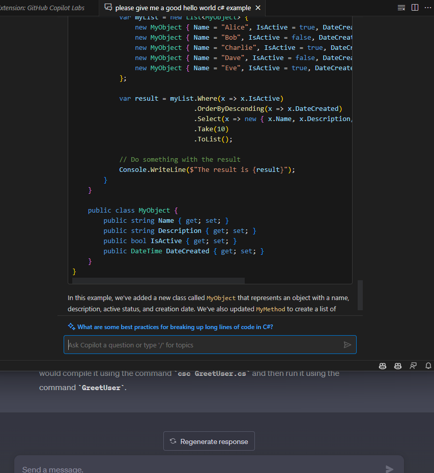 Make better use of horizontal space for chat · Issue #60 · microsoft/vscode-copilot-release · GitHub