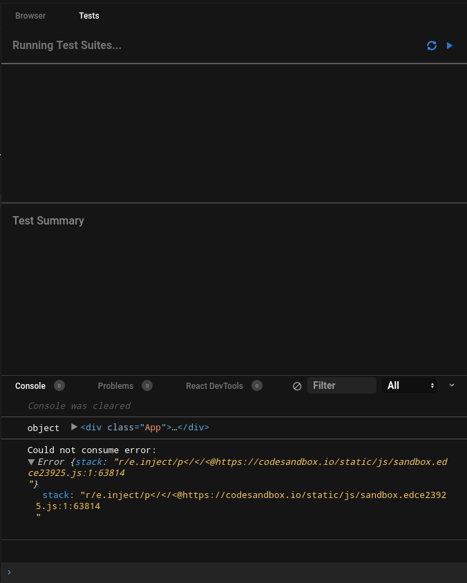 Tests Tab do not work on Firefox · Issue #4303 · codesandbox ...