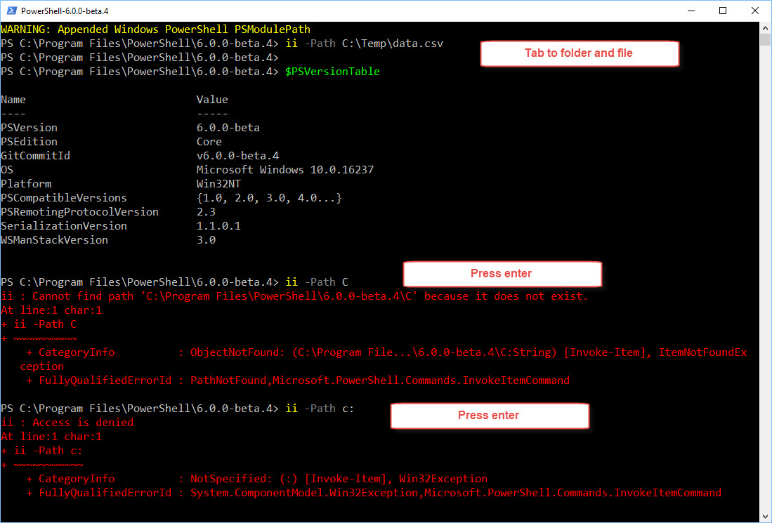Invoke-Item -Path does not work · Issue #4252 · PowerShell/PowerShell · GitHub