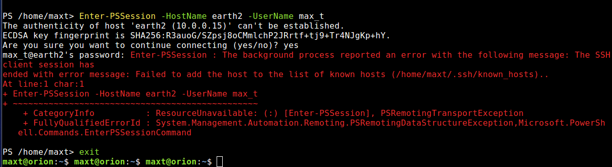 PowerShell Core Beta 5 - Enter-PSSession error impacting Ubuntu terminal session. · Issue #4514 ...