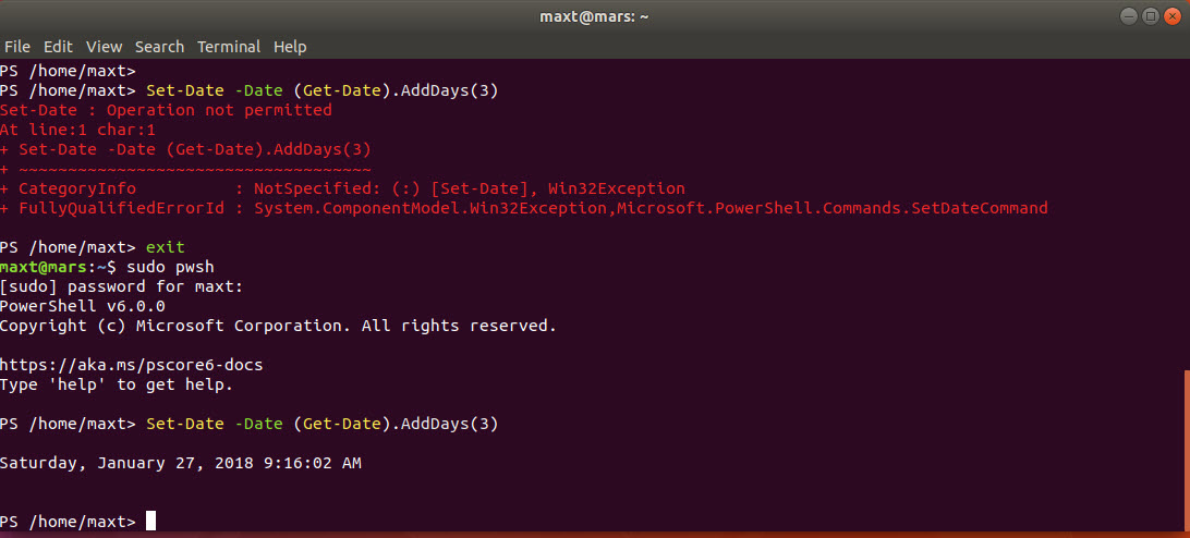 Set-Date did not work · Issue #5163 · PowerShell/PowerShell · GitHub