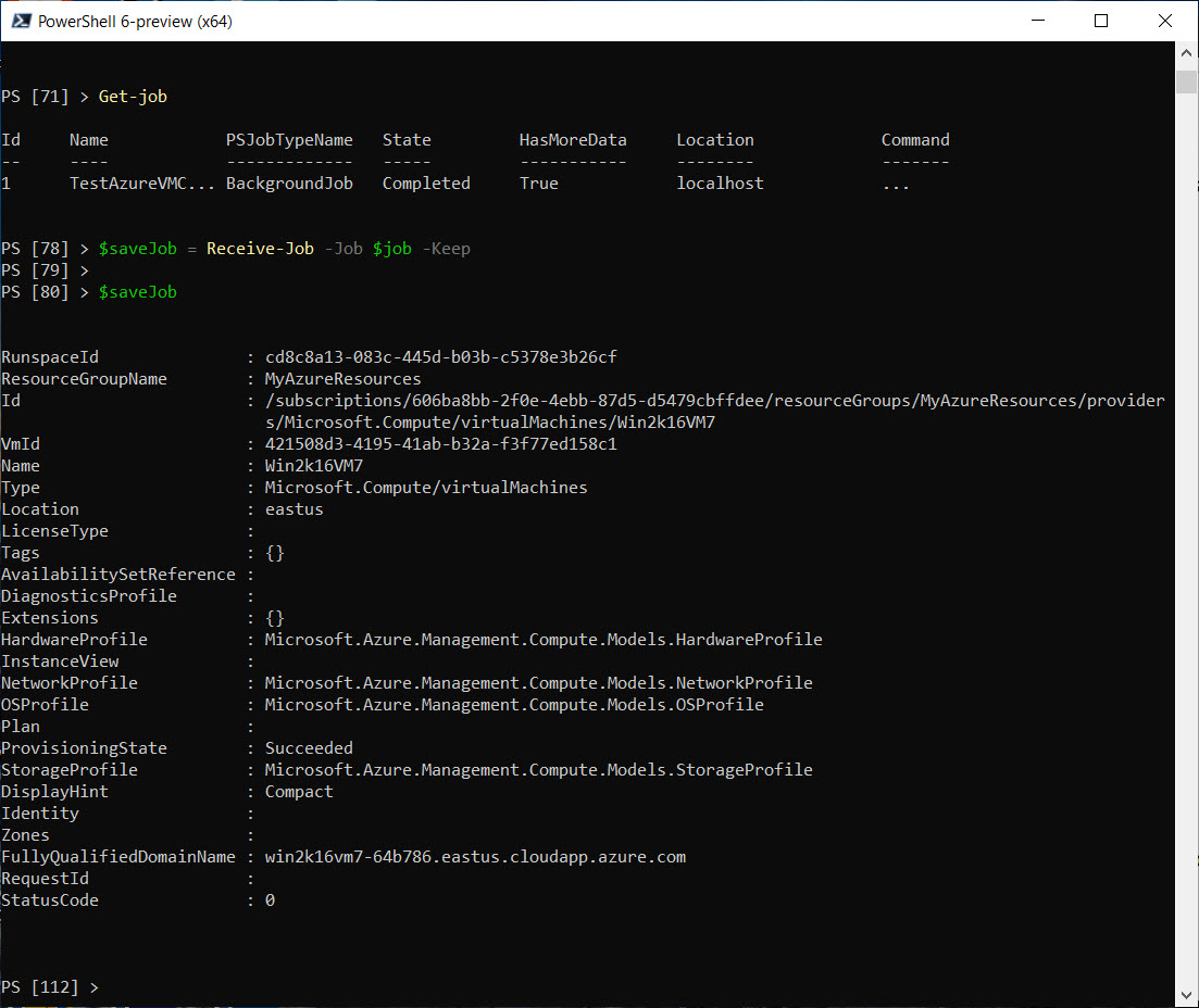 New-AzureRMVM - Receive-Job not able to save cmdlet error from background job. · Issue #6615 ...