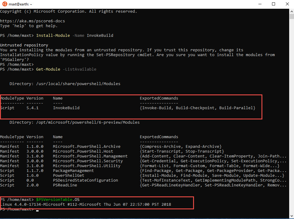 Install-Module is broken in preview 3 on Ubuntu 18.04 on WSL · Issue #302 · PowerShell ...