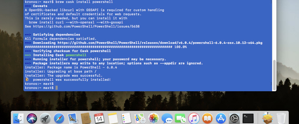 MacOS HomeBrew installing the previous PowerShell Core version. · Issue #6703 · PowerShell ...