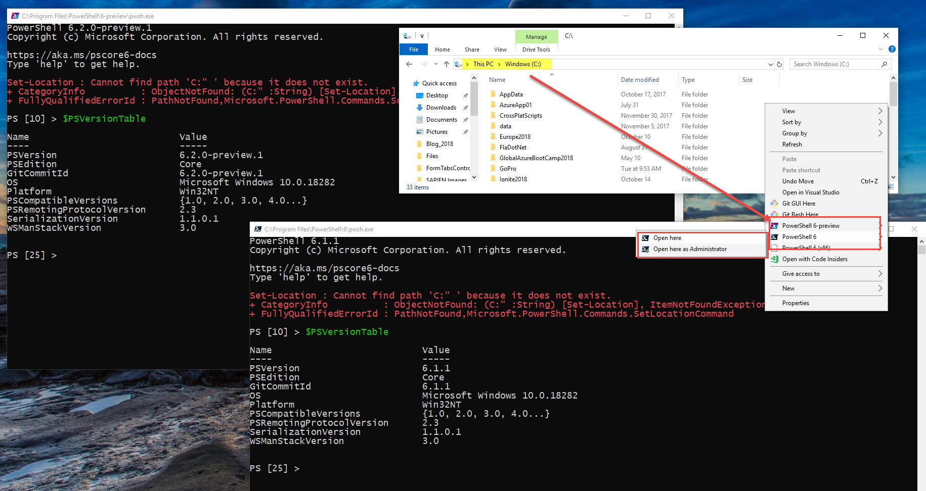 Powershell 611 Context Menu Open Here Gives Error When Path Is Root Of Drive · Issue 8278