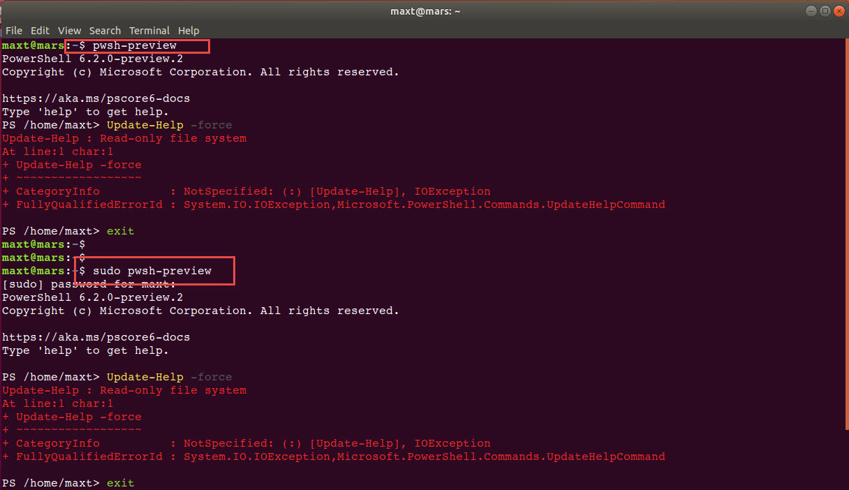 Snap and MSIX install of pwsh on Ubuntu does not support Update-Help · Issue #7452 · PowerShell ...