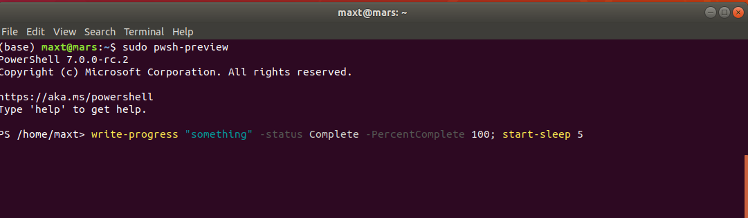 Write Progress Does Not Work Outside Of A Loop In Ps 60 Rc On Mac Os · Issue 5741