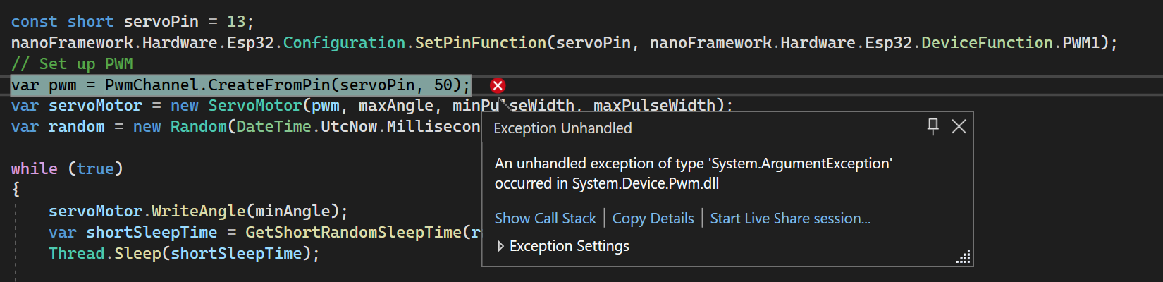 ESP32 C3 unable to create PWM channel with 50Hz frequency · Issue #1298 · nanoframework/Home ...