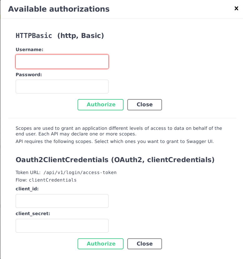 Client Credentials Flow openAPI UI · Issue #774 · fastapi/fastapi · GitHub