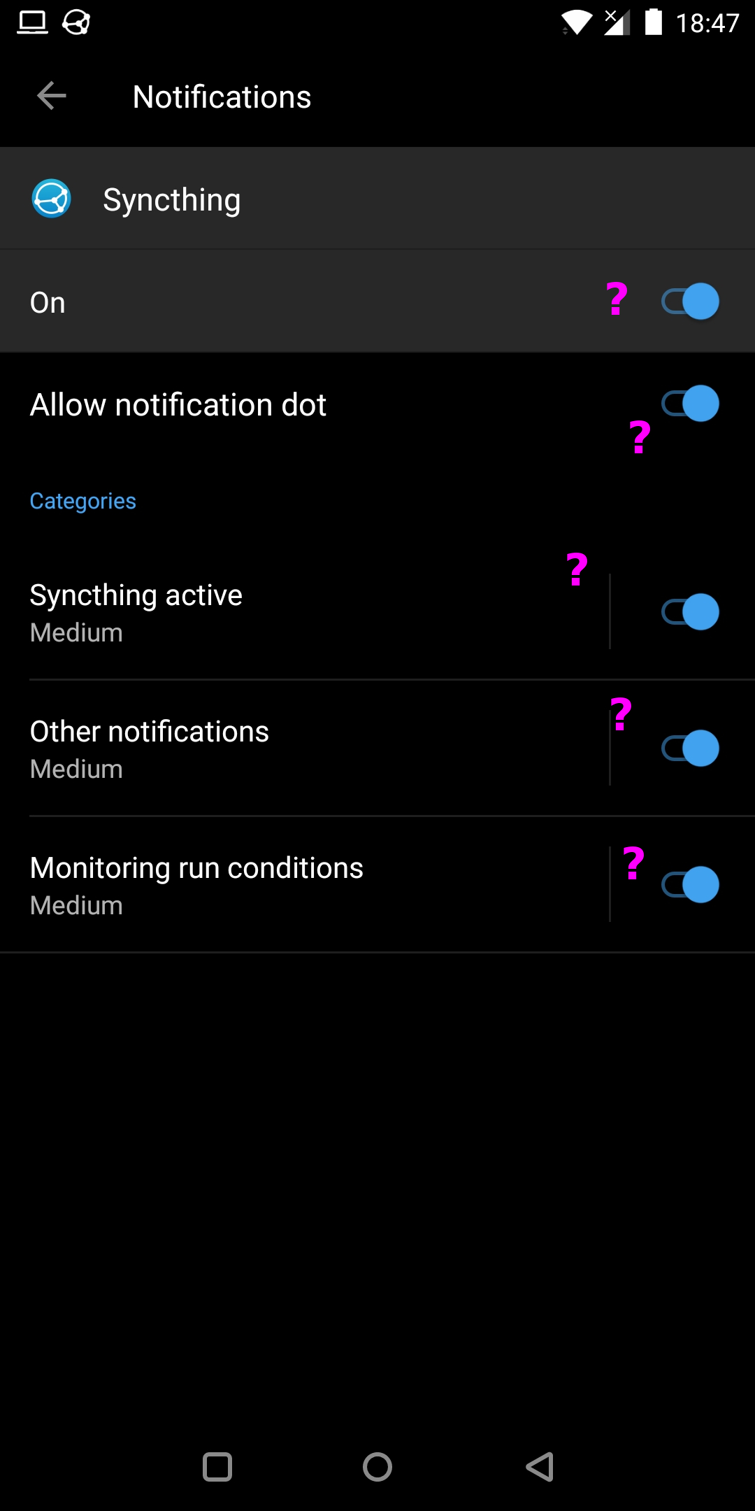 Persistent notification of "Syncthing is Disabled" · Issue #998 · syncthing/syncthing-android ...