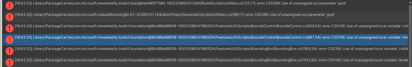 Compiler errors in BoundingBox and BoundsControl · Issue #7924 · microsoft/MixedRealityToolkit ...