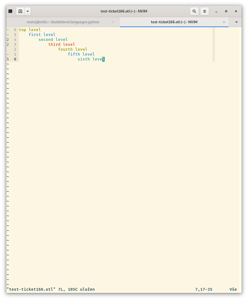 highlighting color changes only every other level · Issue #166 · vimoutliner/vimoutliner · GitHub